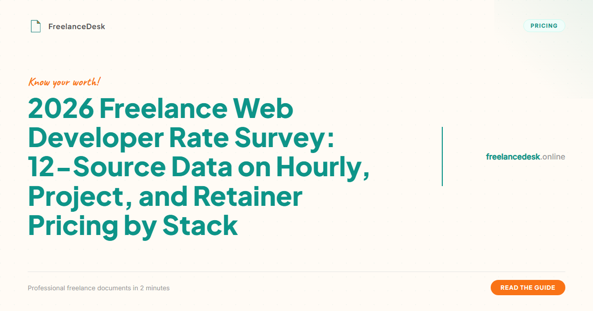 2026 Freelance Web Developer Rate Survey: 12-Source Data on Hourly ...