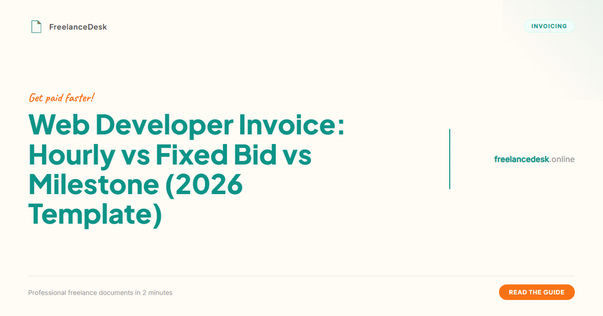 Web Developer Invoice: Hourly vs Fixed Bid vs Milestone (2026 Template ...
